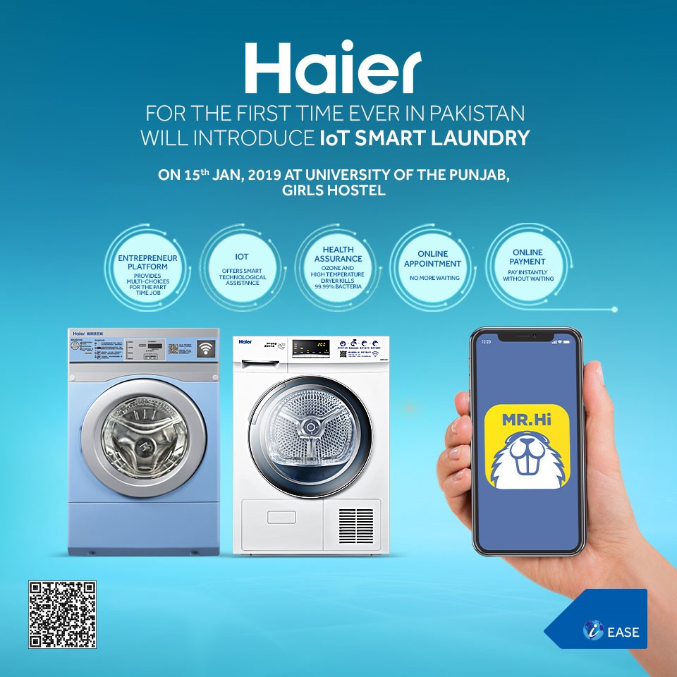 HAIER LAUNCHED THE PAKISTAN 1ST IOT LAUNDROMAT IN PUNJAB UNIVERSITY ...