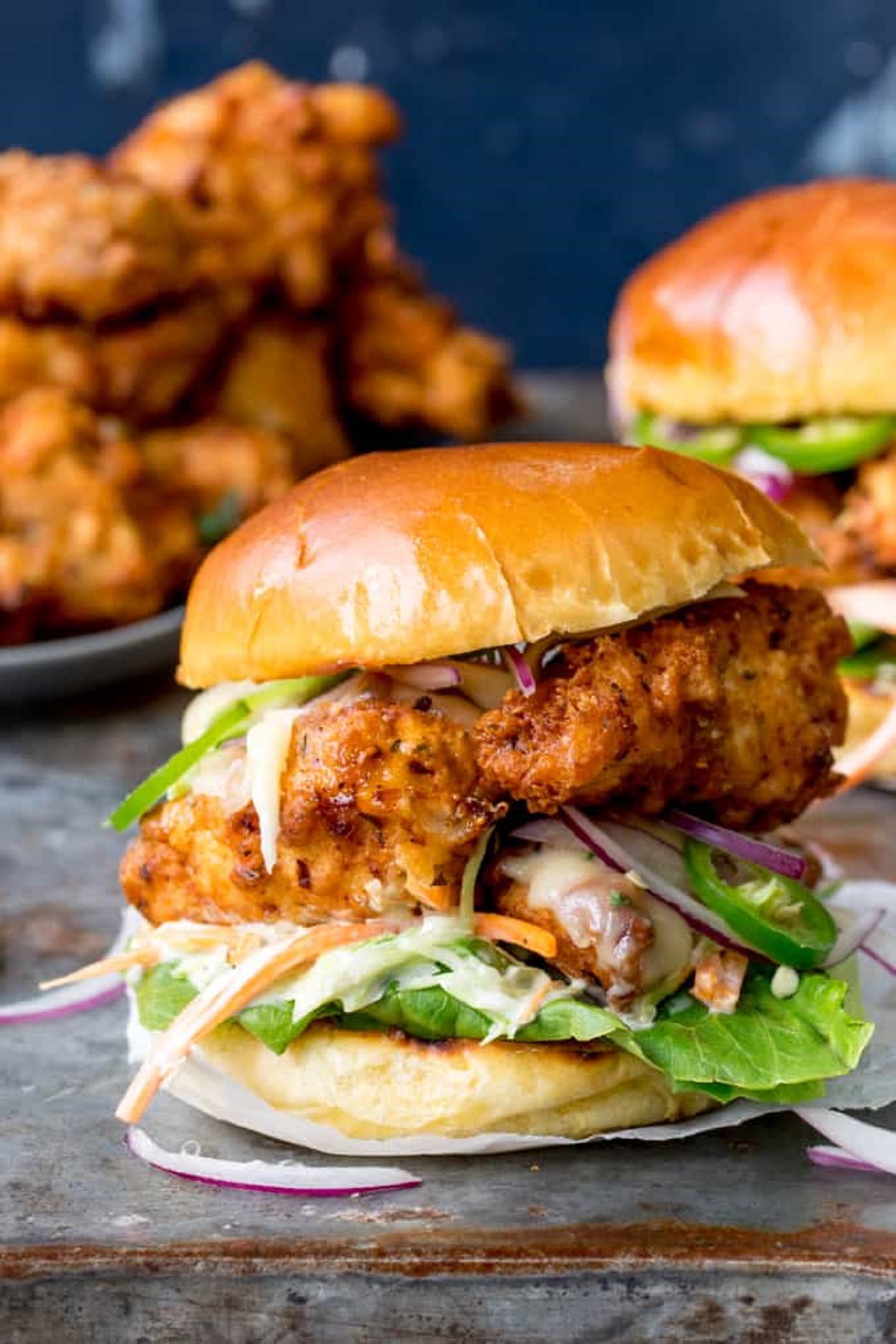 Crunchy Chicken Burger Recipe | The Cook Book