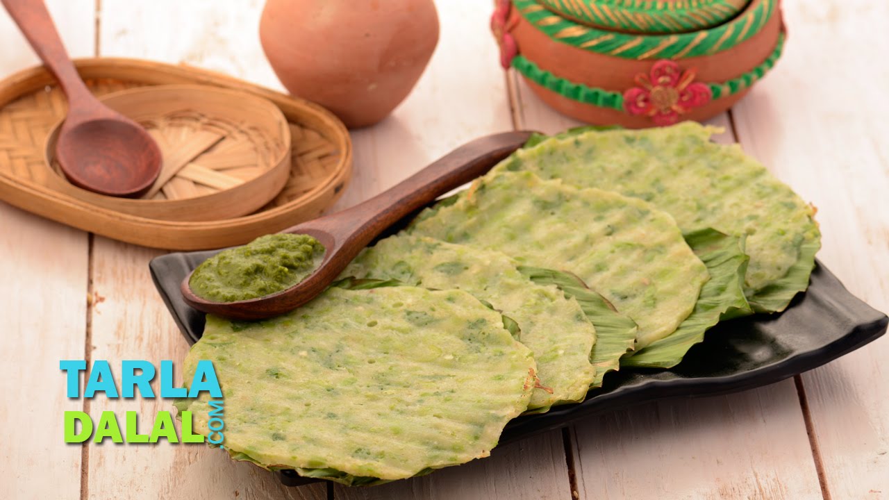 Green Peas Panki by Tarla Dalal - The Cook Book
