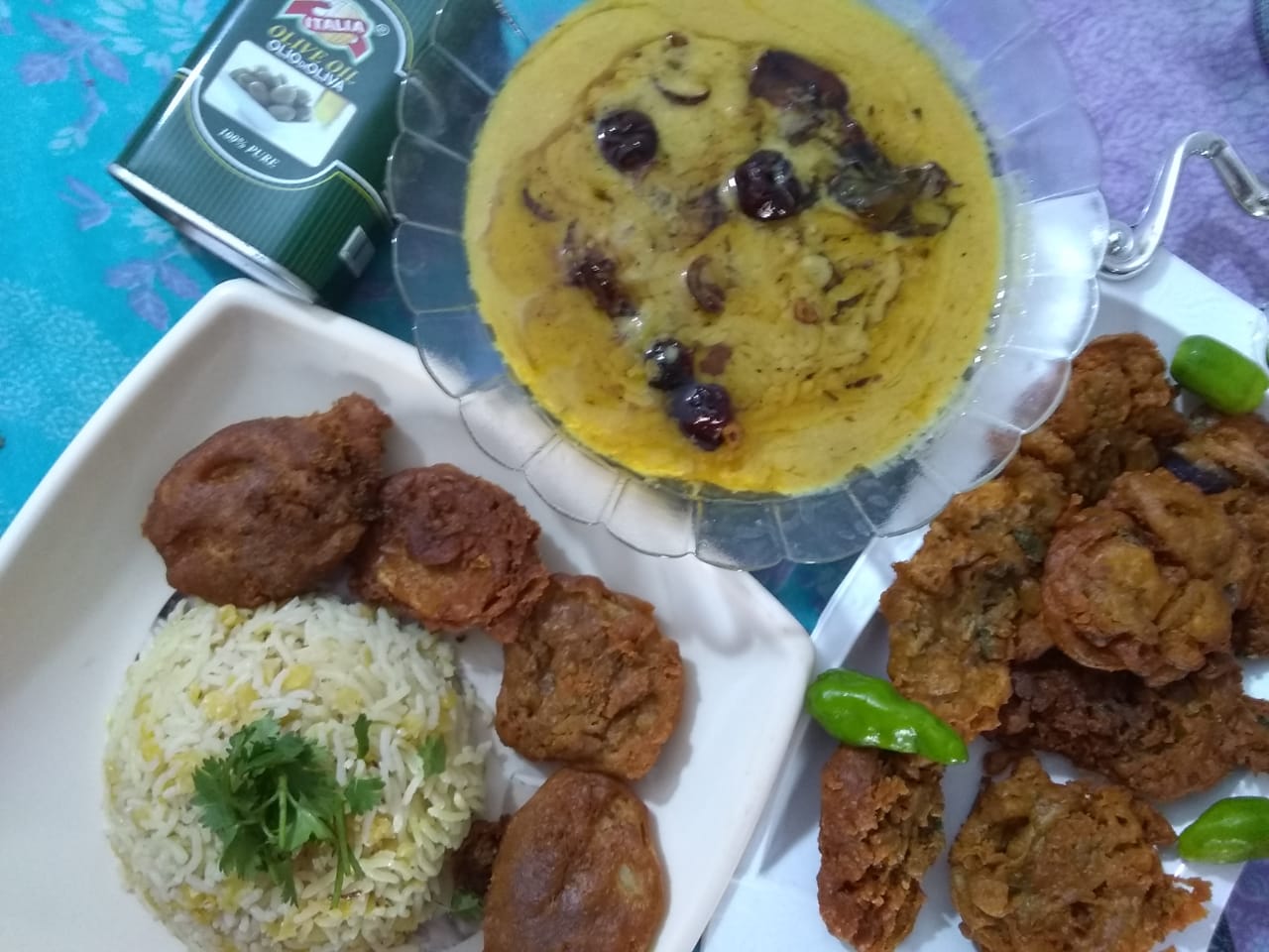 Karri pakora wid rice - The Cook Book