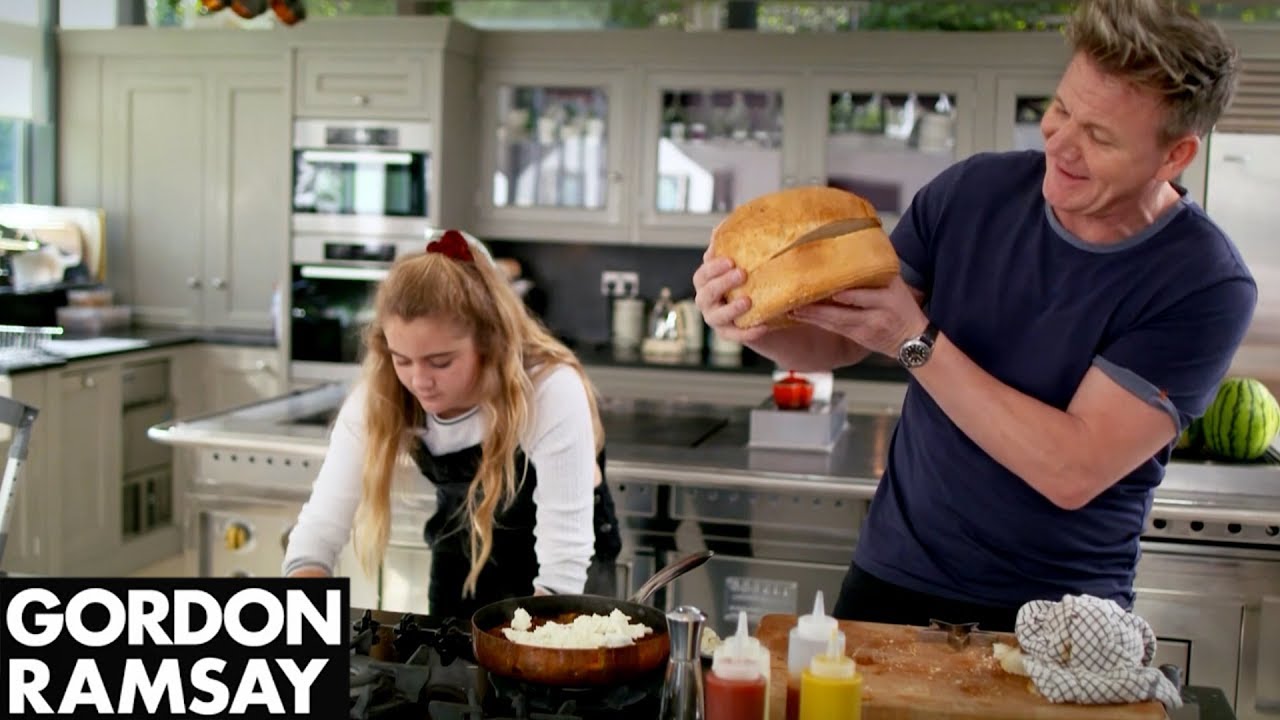 Gordon Ramsay Helps Matilda Cook A Giant Burger - The Cook Book