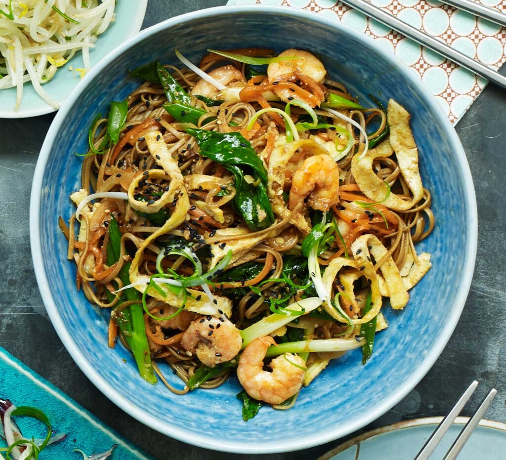 Jap Chae Noodles with Prawns Recipe - The Cook Book
