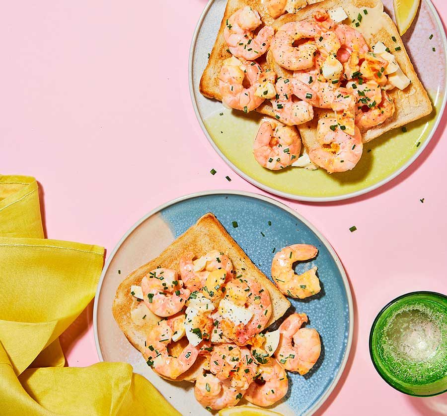 Prawn & Egg on Toast Recipe - The Cook Book